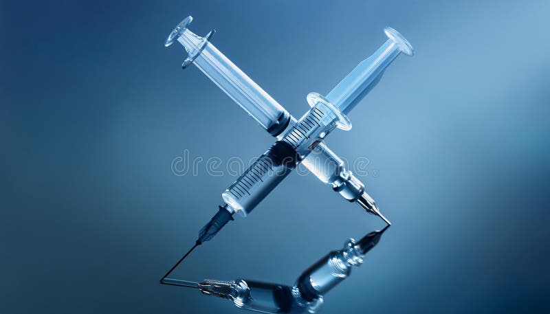 Syringe. Hypodermic Needle Inverted Stock Illustration - Illustration ...
