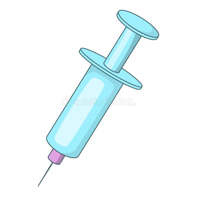 Syringe Icon, Cartoon Style Stock Vector - Illustration of blue, icon ...