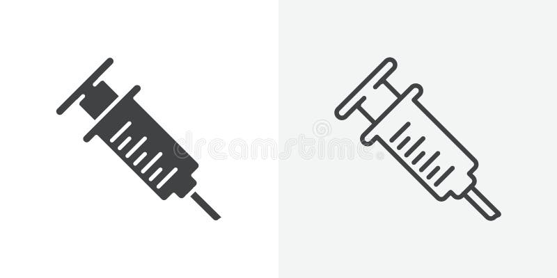 Syringe Icon Flat and Simple Set Design Stock Illustration ...