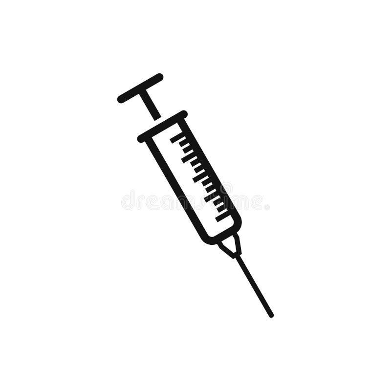 Syringe Icon Flat Vector Design Stock Vector - Illustration of pulse ...