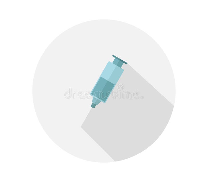 Syringe Icon Illustrated in Vector on White Background Stock ...