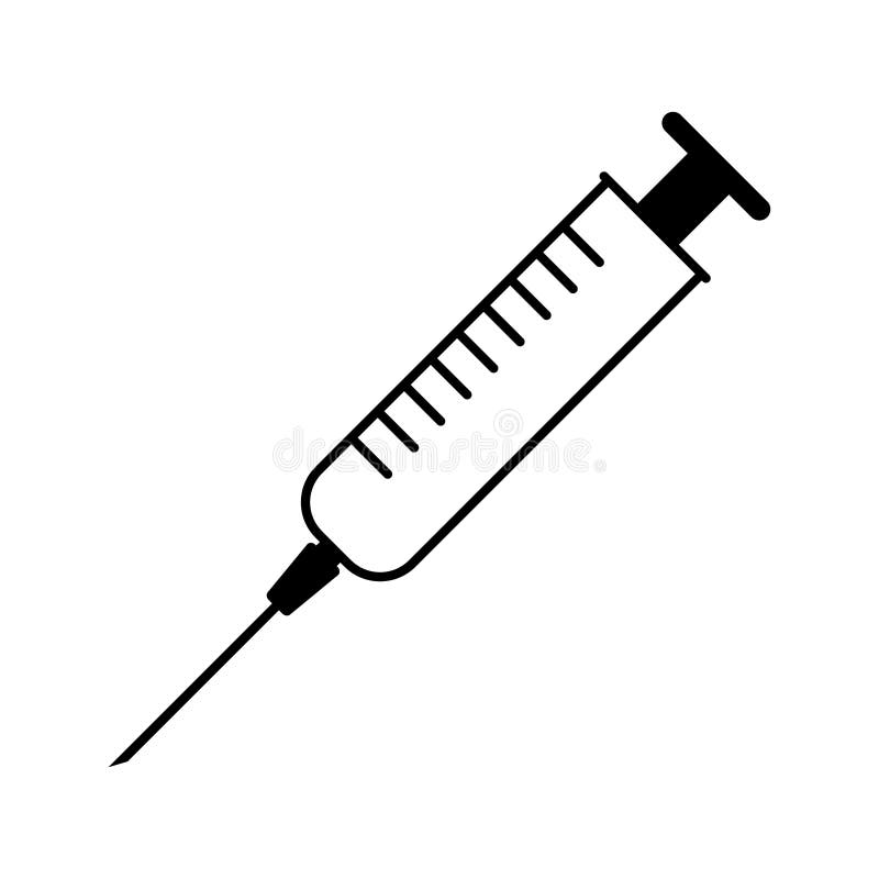 Syringe Icon, Hypodermic Vector Icon Stock Vector - Illustration of ...