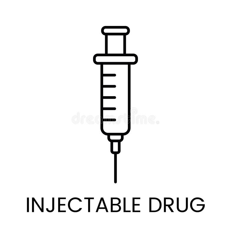 A Syringe Icon in Vector, Representing Injectable Drugs or Vaccinations ...