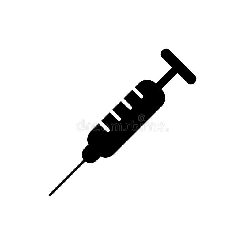 Syringe icon on white stock illustration. Illustration of health ...