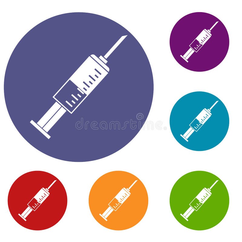 Syringe icons stock vector. Illustration of cure, medication - 34853485