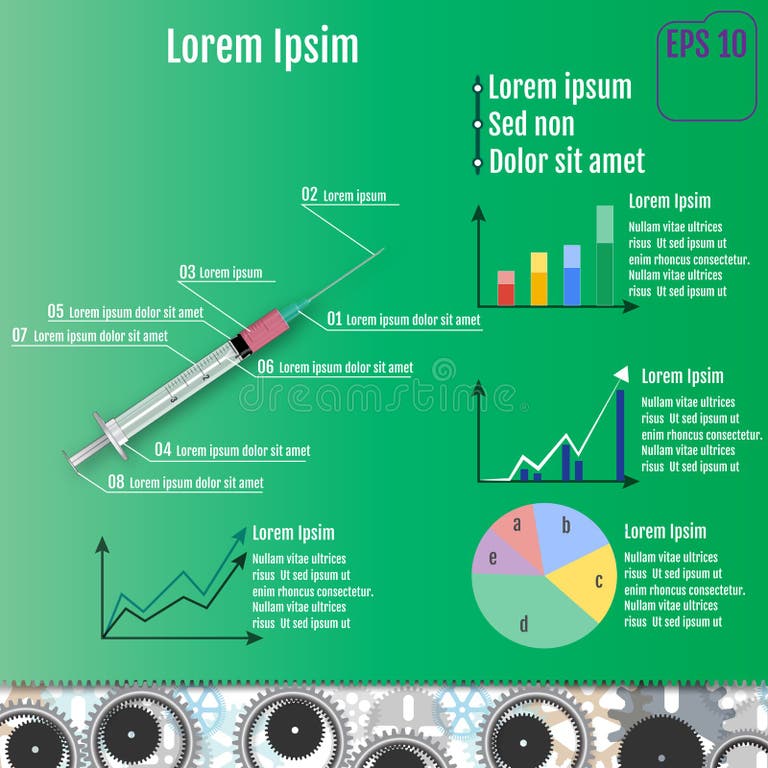 Syringe Infographic Concept. Vector Stock Vector - Illustration of ...