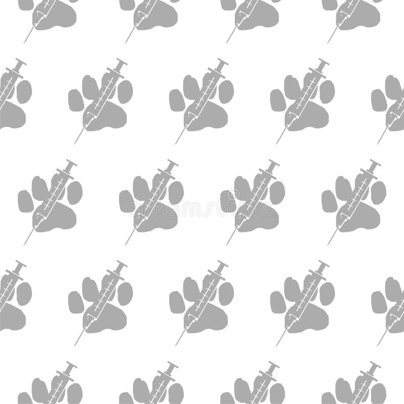 Syringe with Injection for an Animal Icon Seamless Pattern Stock ...