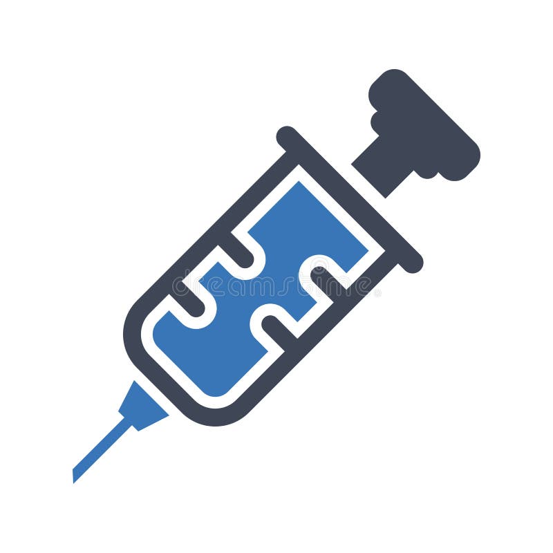 Syringe Injection Flat Vector Icon Stock Vector - Illustration of ...