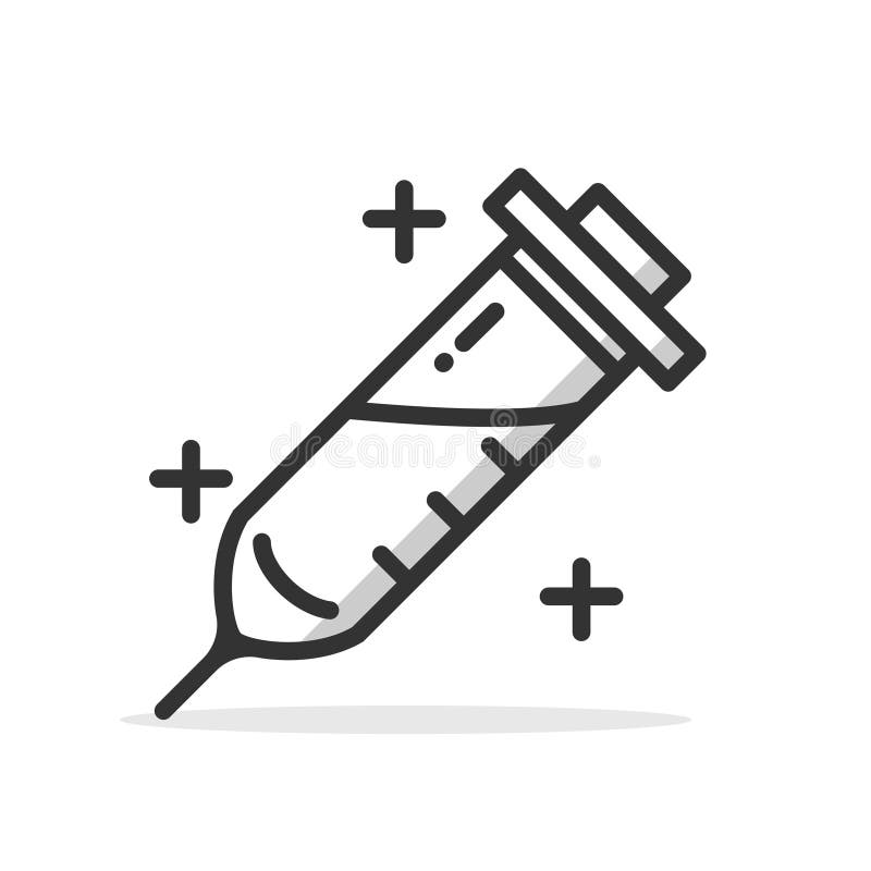 Syringe Injection Icon Simple Flat Design Isolated Vector Illustration ...
