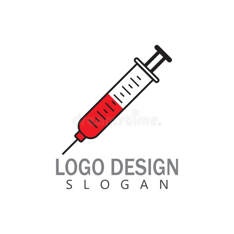 Syringe Injection Icon Vector Template and Symbol Stock Vector ...