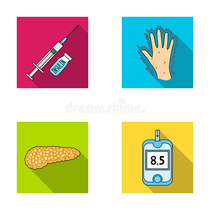 Syringe With Insulin Pancreas Glucometer Hand Diabetic Diabet Set