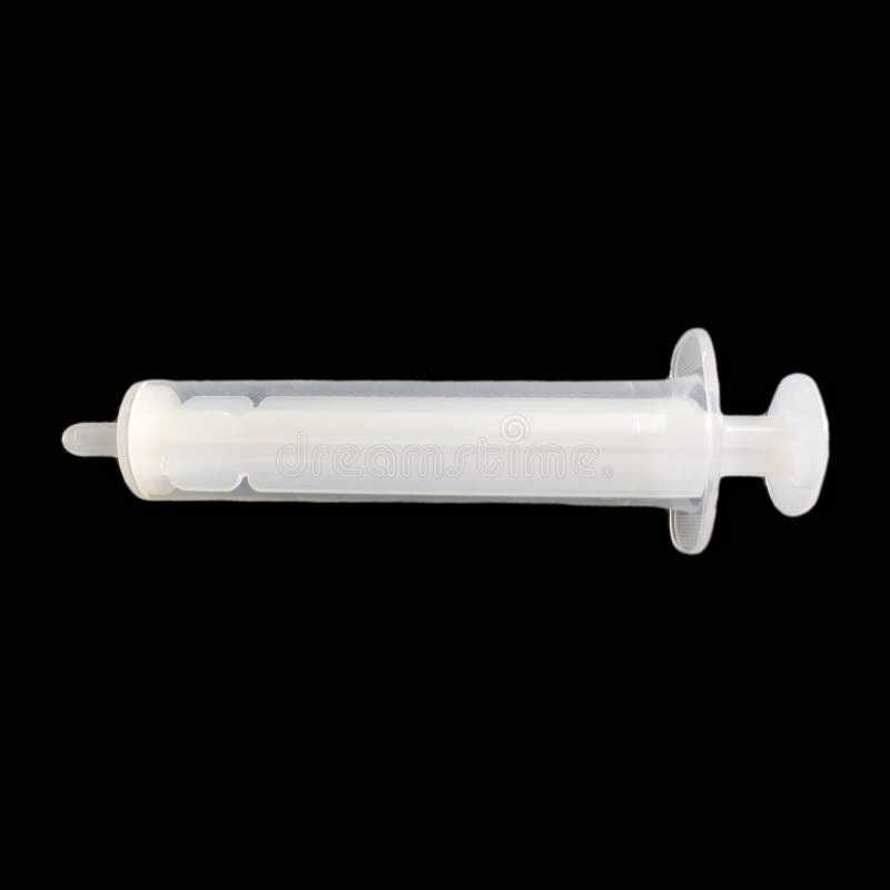 Syringe Isolated on Dark Background Stock Image - Image of black, safe ...