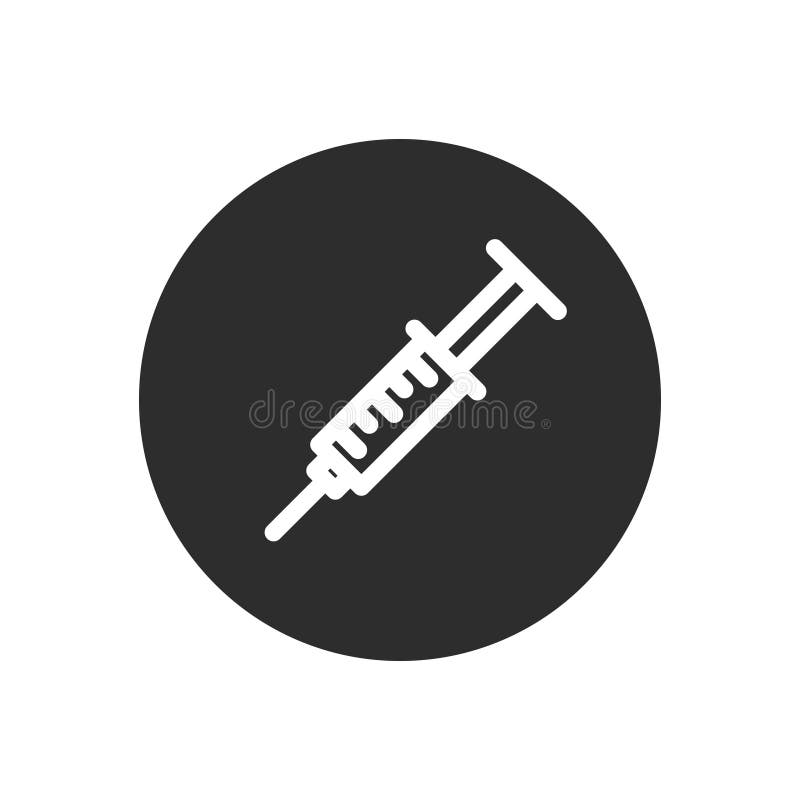 Syringe Line Icon, Vector Illustration Stock Vector - Illustration of ...