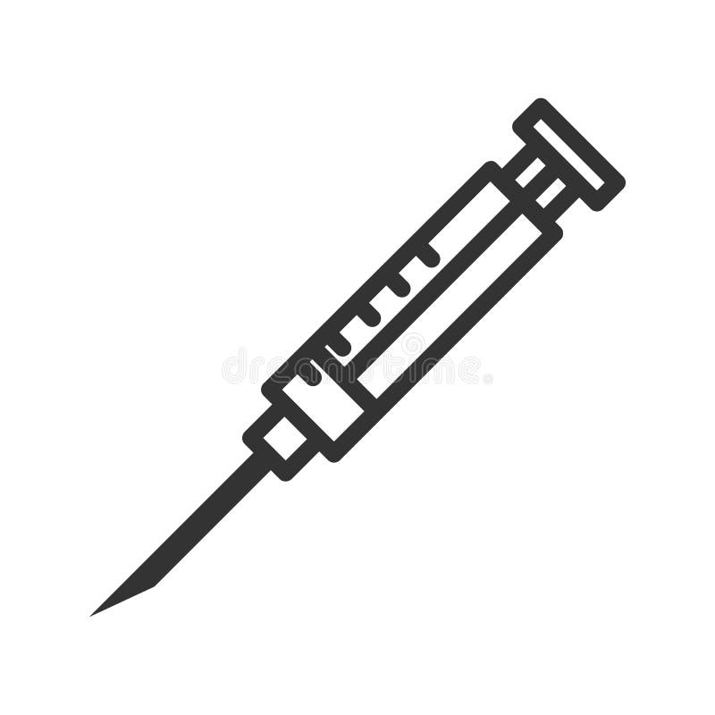Syringe Linear Icon. Thin Line Illustration. Vector Isolated Outline ... Syringe Linear Icon. Thin Line Illustration. Vector Isolated Outline ...