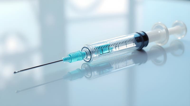 Syringe with Liquid Inside, Image Created Using AI Stock Illustration ...