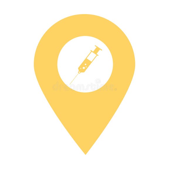 Syringe Location Map Pin Icon. Element of Map Point for Mobile Concept ...