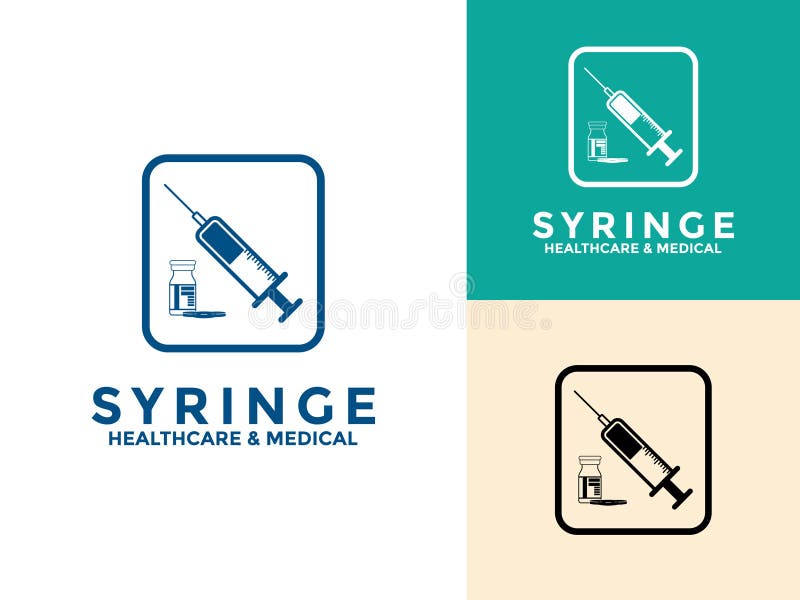Syringe Logo Icon Set Vector Design Template, Injection Icon Vector ...