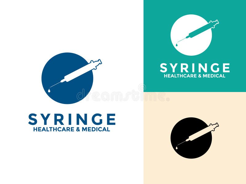 Syringe Logo Icon Set Vector Design Template, Injection Icon Vector ...