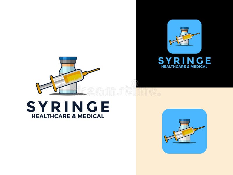 Syringe Logo Icon Set Vector Design Template, Injection Icon Vector ...