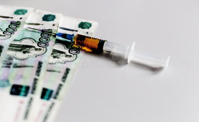 Syringe with medication stock image. Image of economy - 106348189