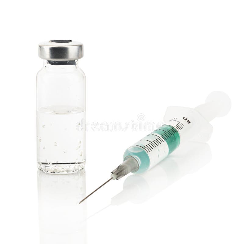 Syringe and Medication Isolated on White Stock Image - Image of ...