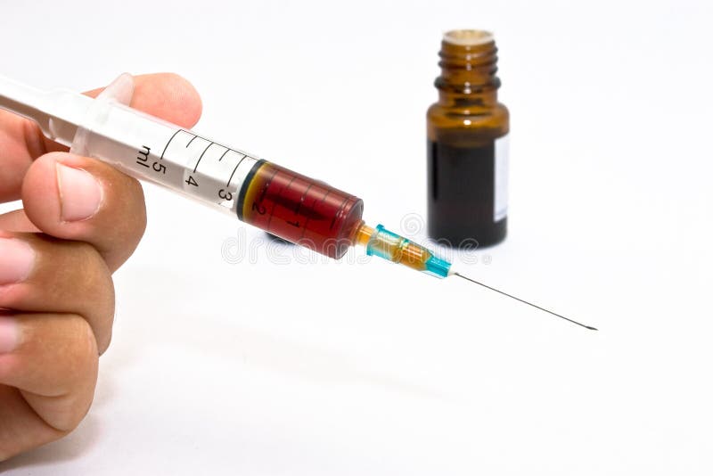 Syringe medicine stock image. Image of label, brown, needle - 2932007