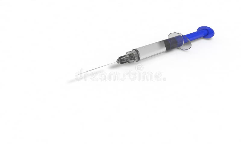Syringe Model; on White; 3d Render Stock Illustration - Illustration of ...