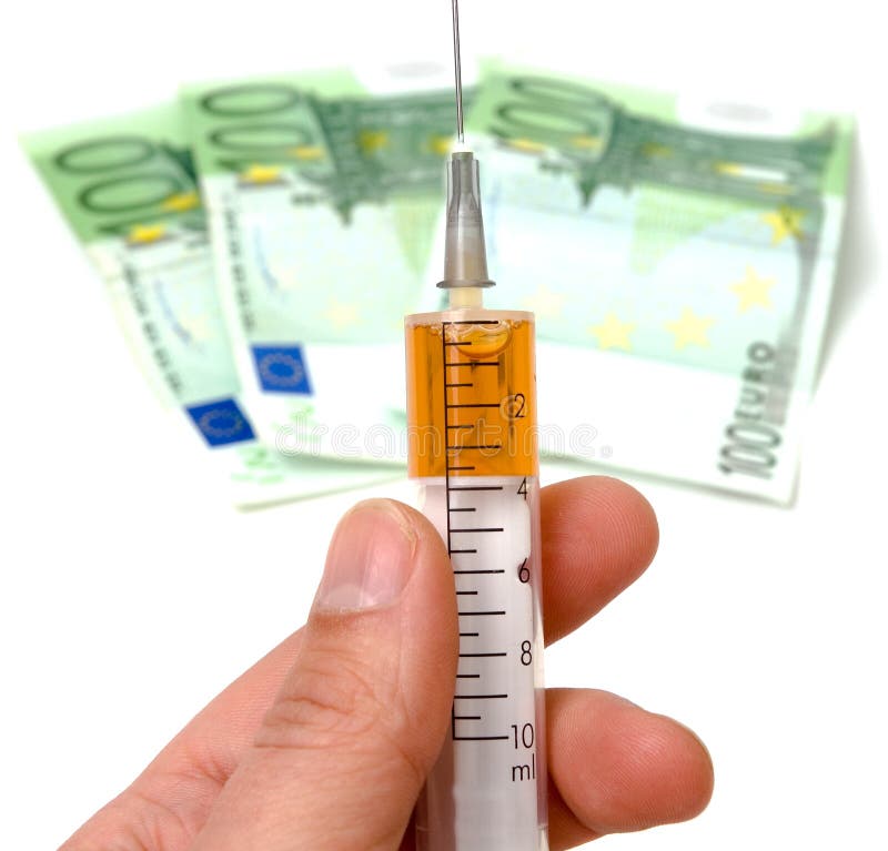 Syringe and money stock image. Image of heroin, healthcare - 8062921