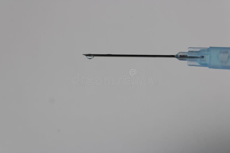 Syringe Needle with Drop in the Tip Stock Image - Image of needle ...