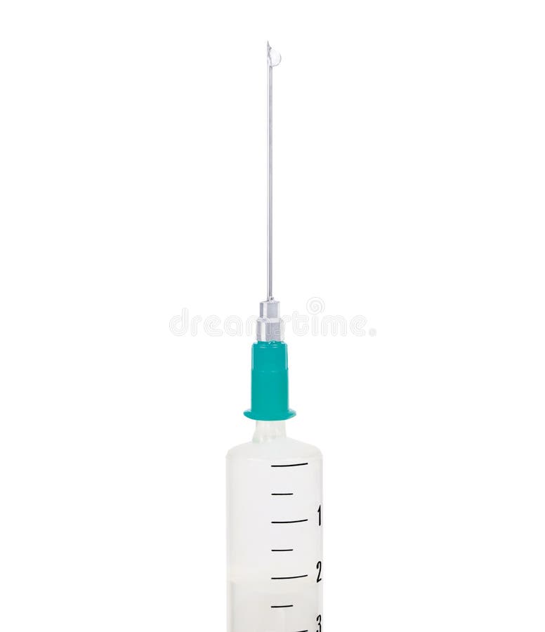Syringe Needle Injection Drip Macro Isolated Stock Image - Image of ...