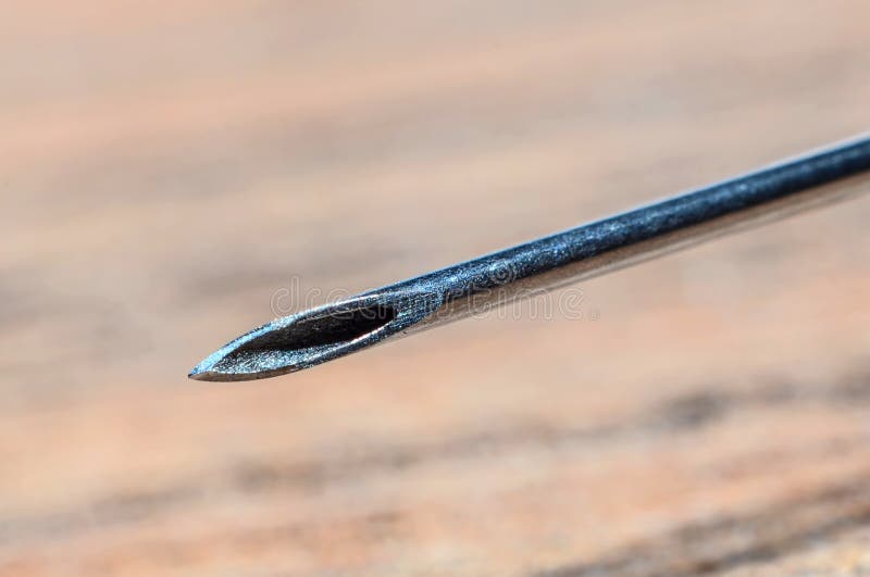 Syringe Needle Tip Macro Shot - Syringe Needle Closeup Stock Photo ...