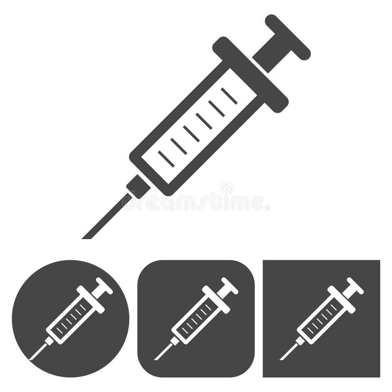 Syringe and Needle - Vector Icons Set Stock Vector - Illustration of ...