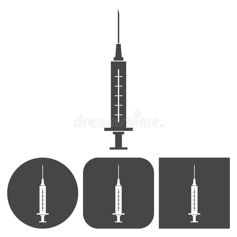 Syringe and Needle - Vector Icons Set Stock Vector - Illustration of ...