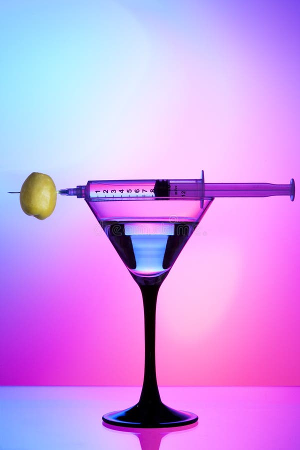 Syringe, Olive, and Cocktail Stock Image - Image of biology, genetic ...