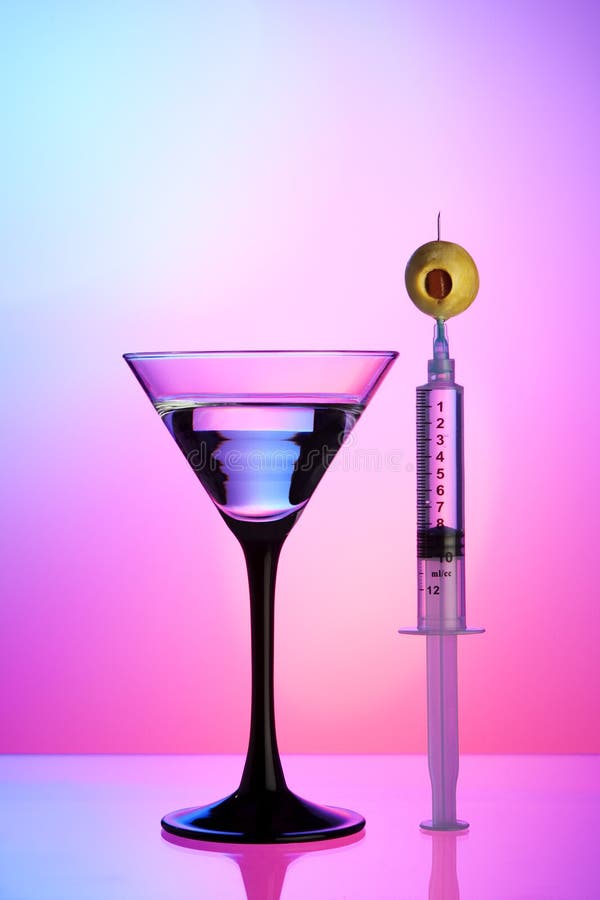 Syringe, Olive, and Cocktail Stock Photo - Image of development ...