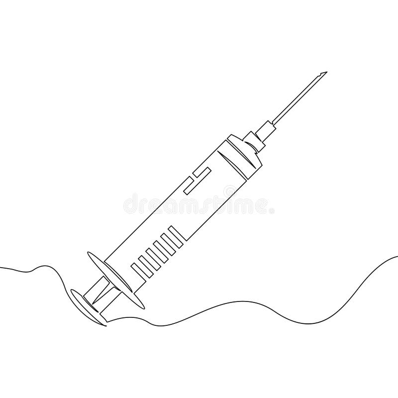Continuous Line Drawing Syringe Stock Illustrations – 102 Continuous ...