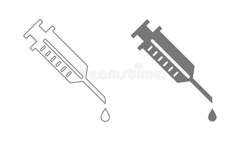 Syringe outline icon stock vector. Illustration of injection - 201177030