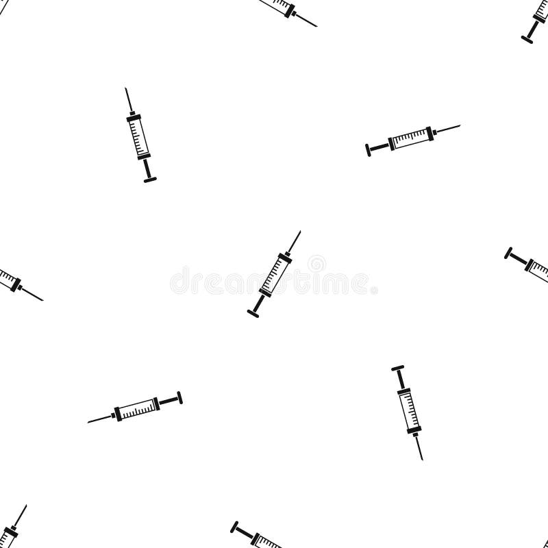 Syringe Pattern Seamless Black Stock Vector - Illustration of icon ...