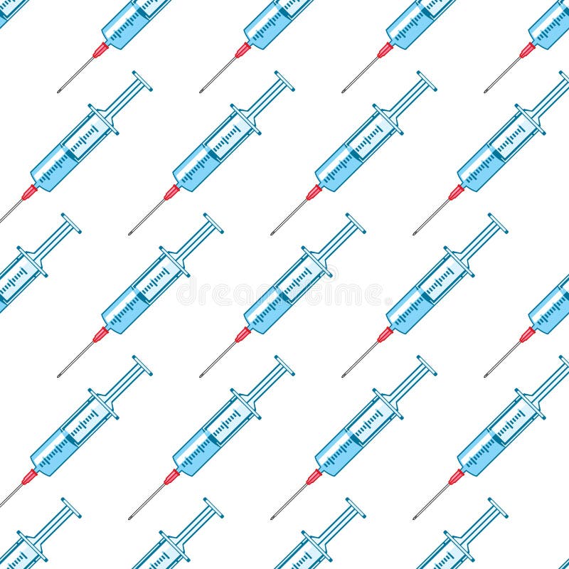 Syringe pattern stock vector. Illustration of medicine - 58697283