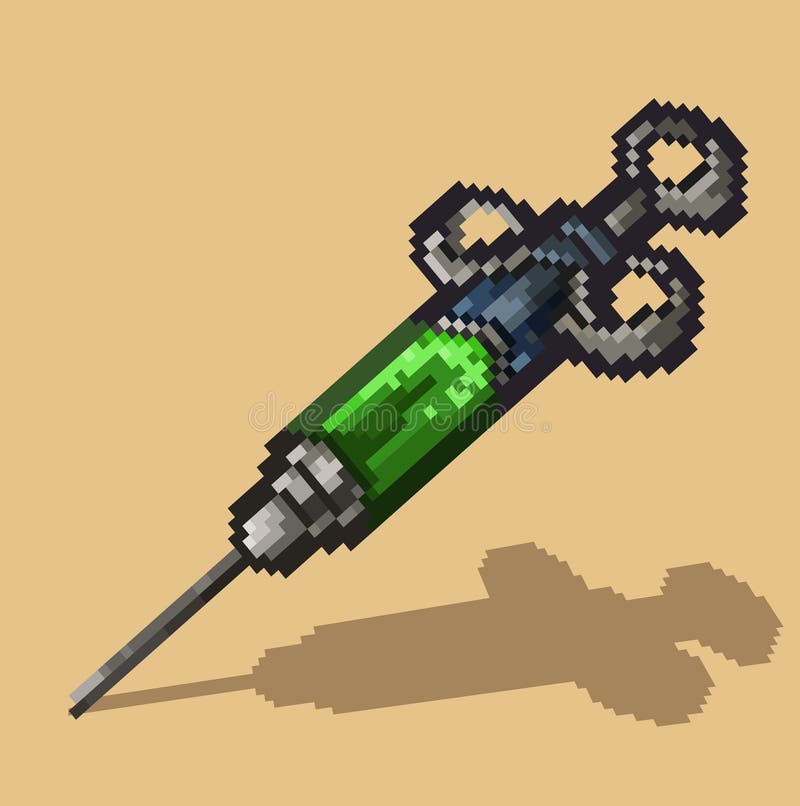 Syringe Pixel Art,syringe Assets,injection,Vector Illustration,pixel ...
