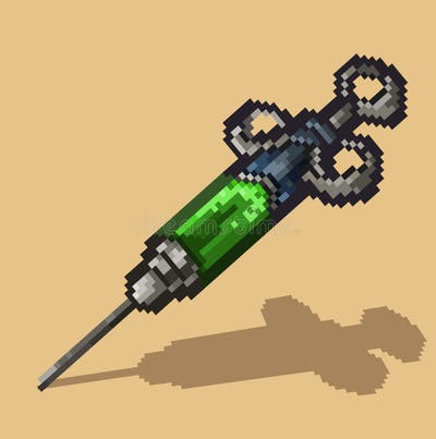 Syringe Pixel Art,syringe Assets,injection,Vector Illustration,pixel ...