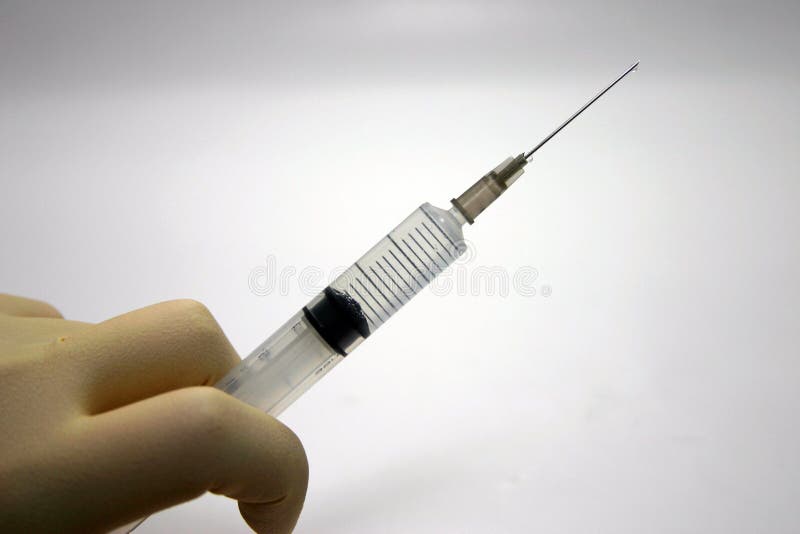 Syringe pointing stock photo. Image of medicine, placebo - 219892