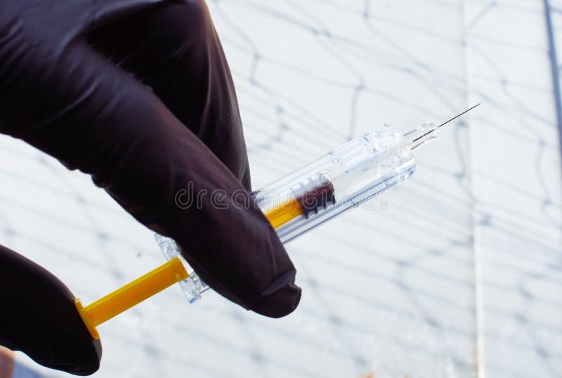 Syringe ready to injection stock photo. Image of science - 15677978
