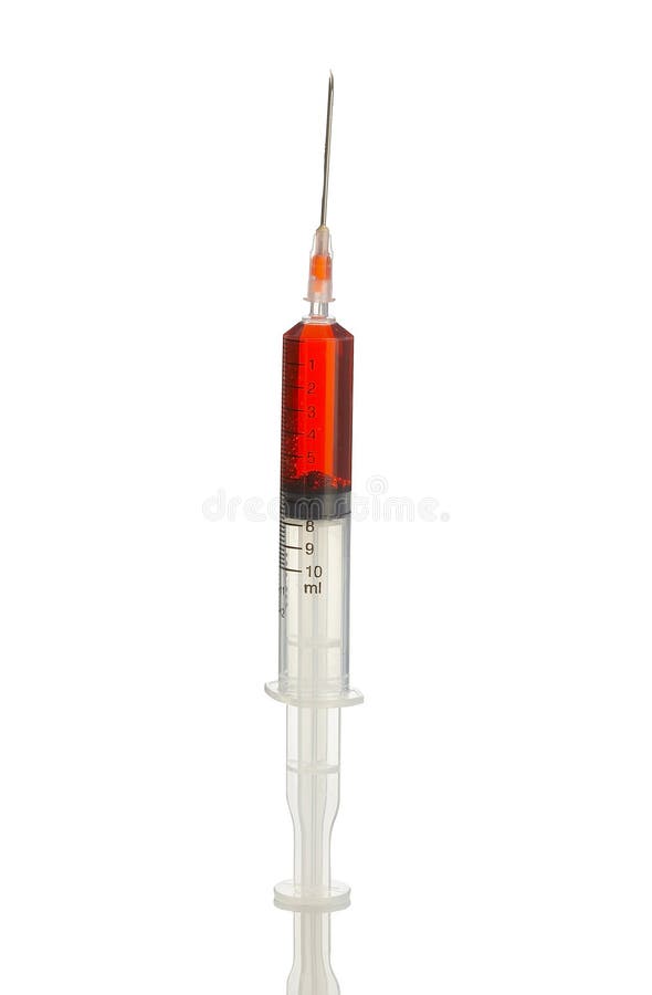 Syringe and red drug stock photo. Image of doctor, aids - 40963182