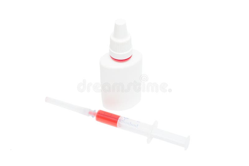 Syringe Red Liquid Nasal Spray Stock Photos - Free & Royalty-Free Stock ...