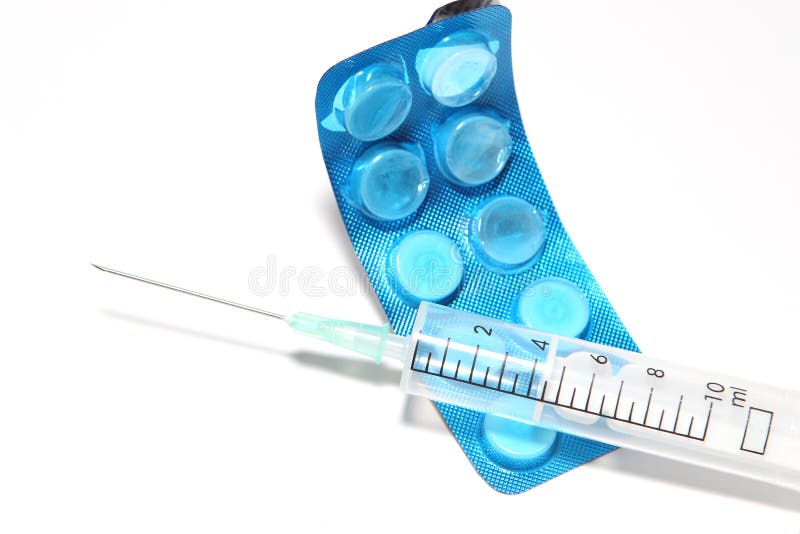 Syringe and tablet stock photo. Image of surgical, health - 2289568