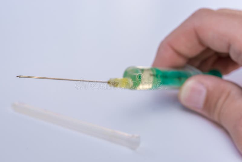 Thin Needle Cannula in Detail Stock Image - Image of medication ...