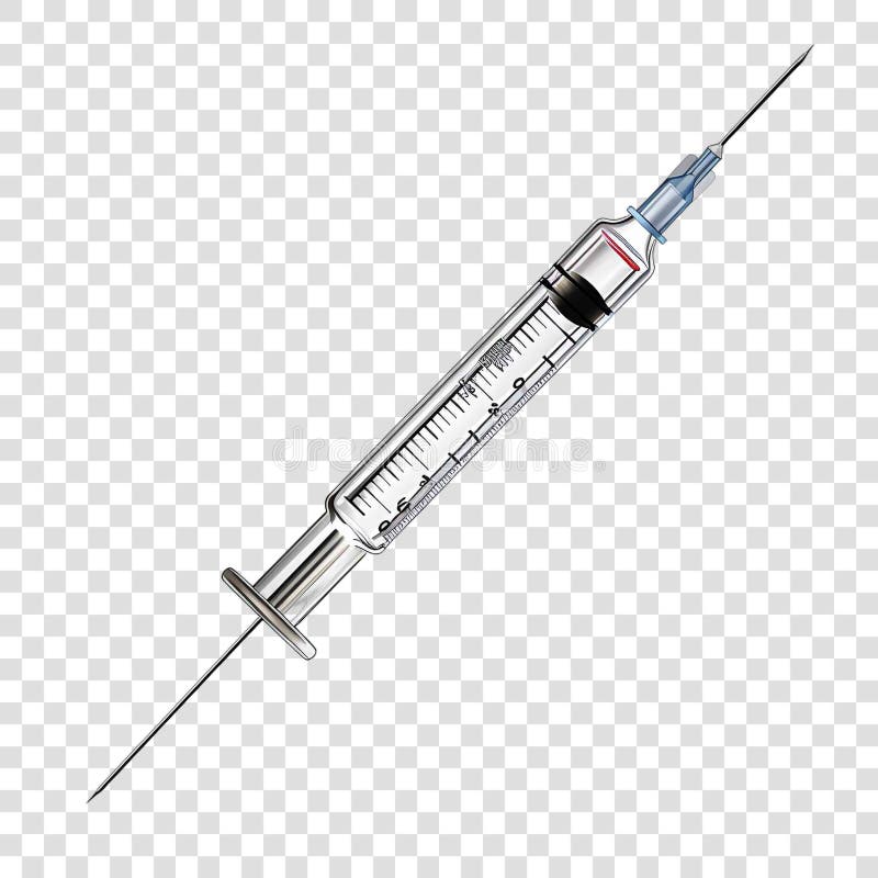 Syringe Transparent Background Realistic Element Stock Illustration ...