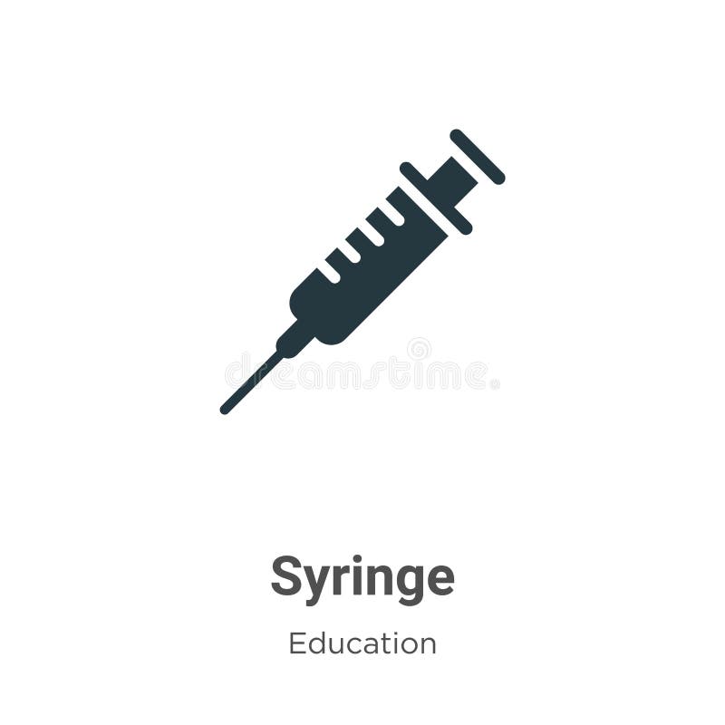 Syringe Vector Icon on White Background. Flat Vector Syringe Icon ...
