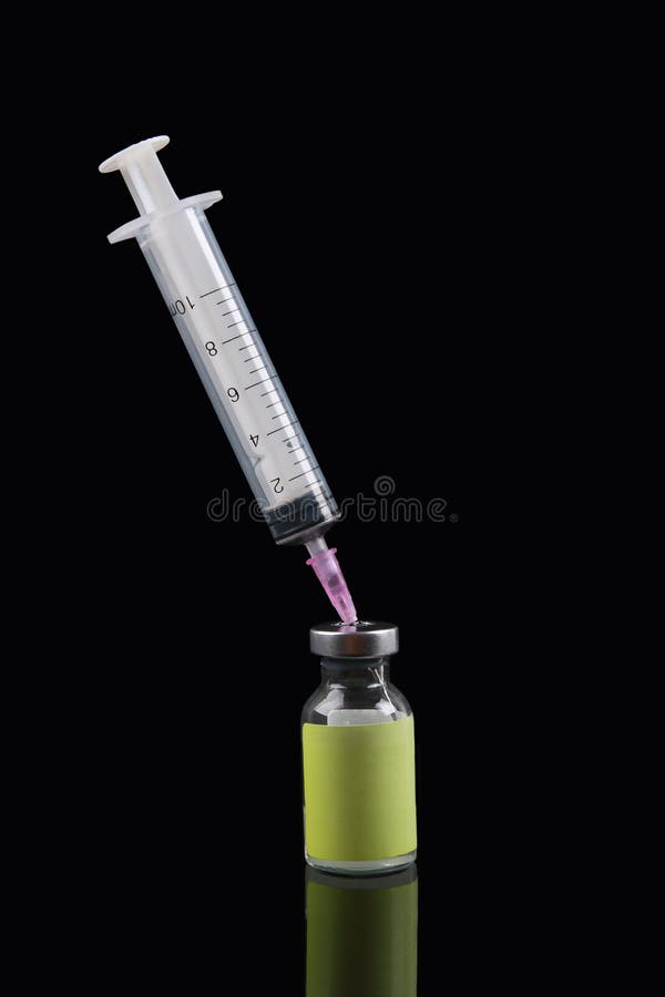 Syringe and vial stock photo. Image of dose, medicine - 15442322